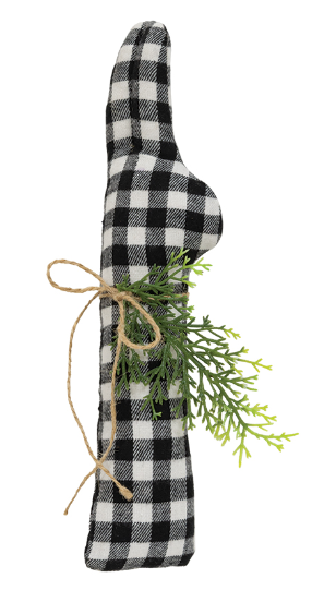 Black & White Buffalo Check Felt Peeking Bunny – Ladybug Boutique and ...