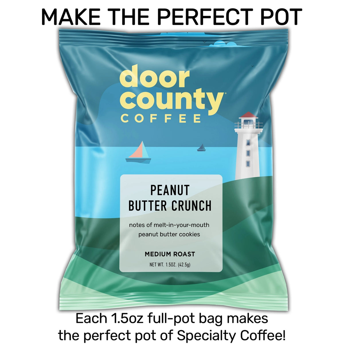 Door County Peanut Butter Crunch Single Serve Ground Coffee – Ladybug ...